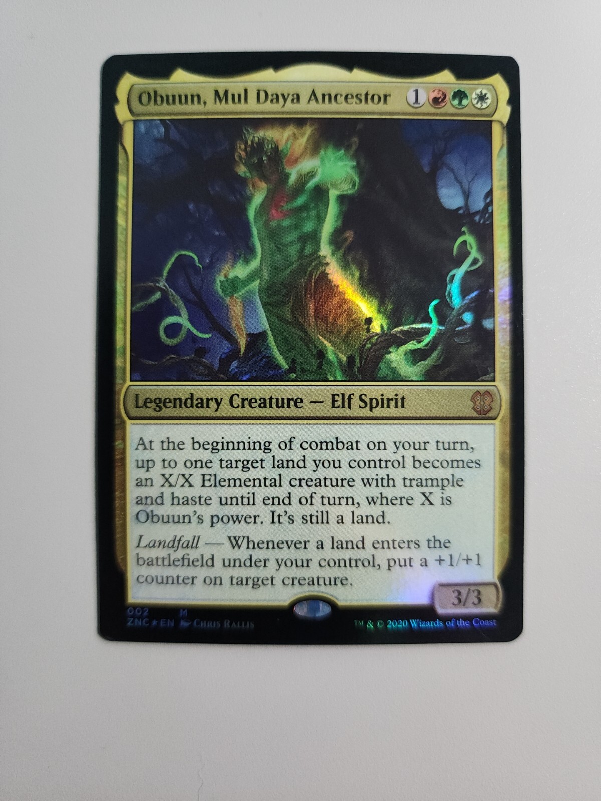 MTG Obuun, Mul Daya Ancestor Commander: Zendikar Rising 008 Foil Mythic ...