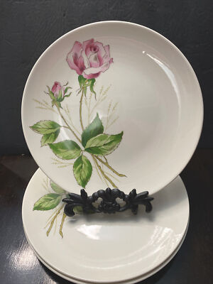 Vintage 4 EDWIN Knowles Tea Rose Dinner Plates 10.25”USA | eBay