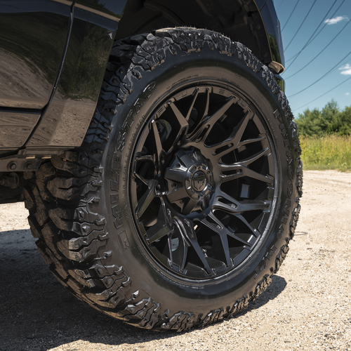 4 New 22" Fuel D772 Twitch Blackout 22x12 6x135 6x5.5 Wheels Rims GMC ...