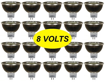 8 VOLT LED Globes Bulbs Lamps 10W MR16 Warm White 2700K 580Lm Gu5.3 ...