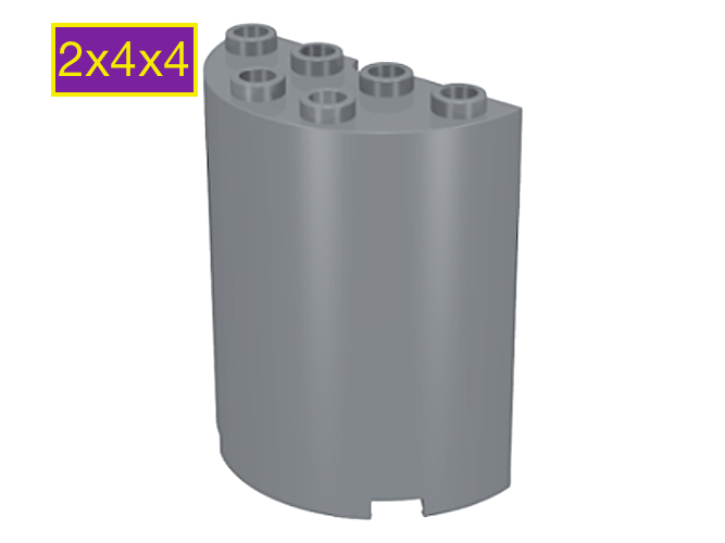 Lego Cylinder Wall Panel Quarter Round Half Round 2x4x4 4x4x6 2x4x5 1/2 ...