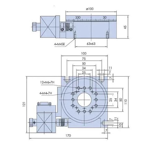 Precision Hollow Worm Gear Motorised Rotary Stage Electrically ...