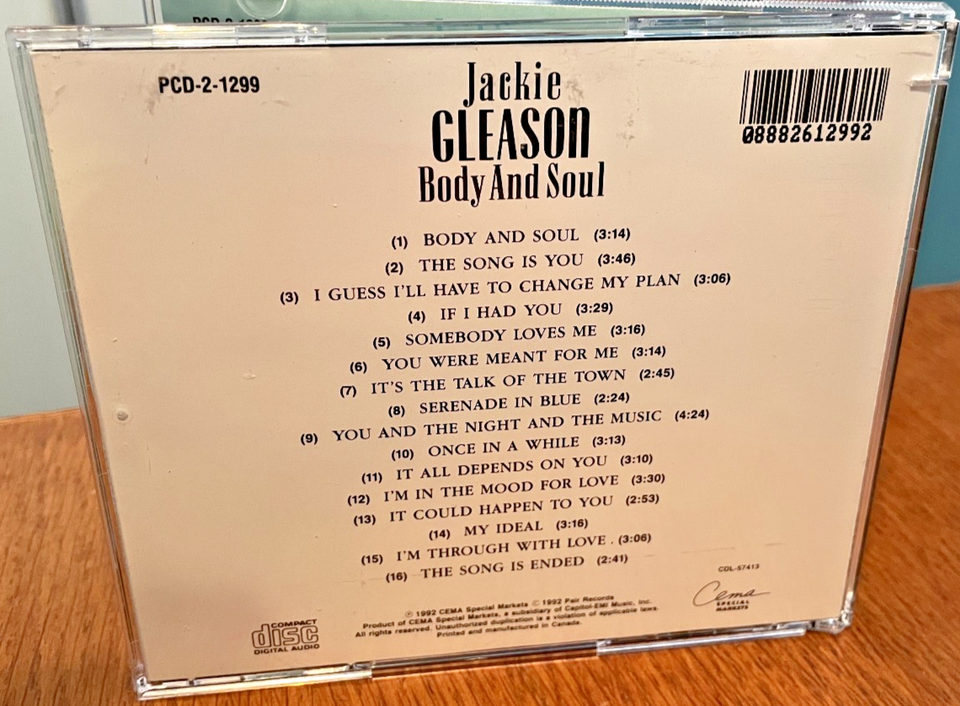 Jackie Gleason Body and Soul CD | eBay