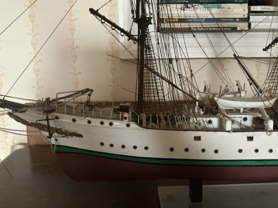 Large ship model Danmark | eBay UK