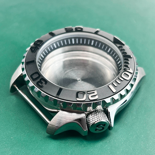 For NH35 NH36 4R35 4R15 Movement Black Ceramic Bezel Watch Case ...