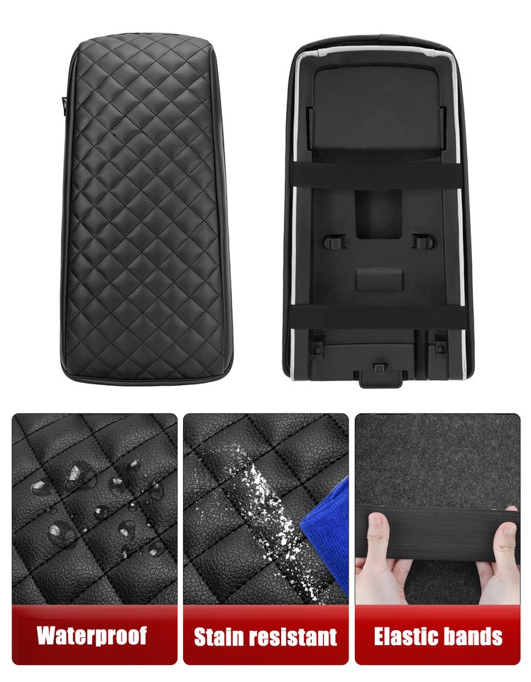 Fits 2011-2014 Ford Edge Center Console Lid Armrest Cover Vinyl Leather ...