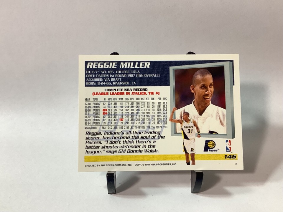 1994 Reggie Miller Topps Refractor card #146 | eBay
