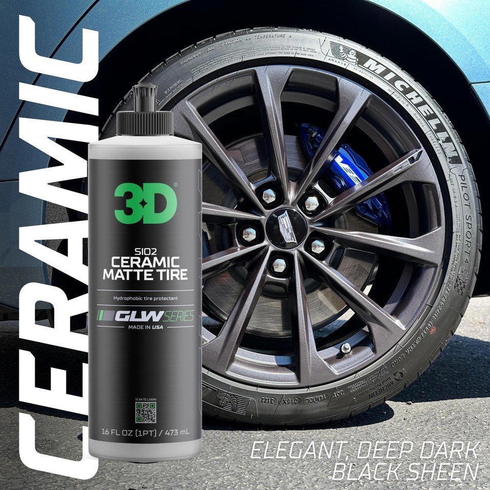 3D SiO2 Ceramic Matte Tire Shine, GLW Series | Hydrophobic Formula ...