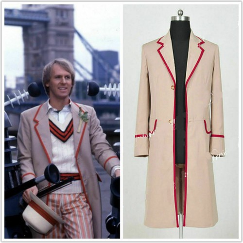 Who Is Doctor The Fifth Dr Peter Davison Cosplay Coat Jacket costume | eBay