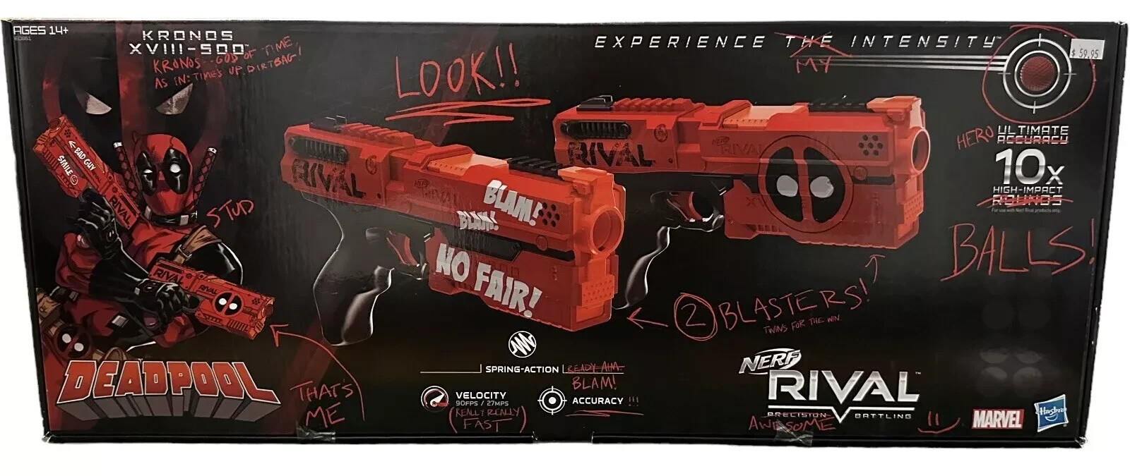 NERF Rival Deadpool Kronos XVIII-500 Pistol Set - E0861US20 ...