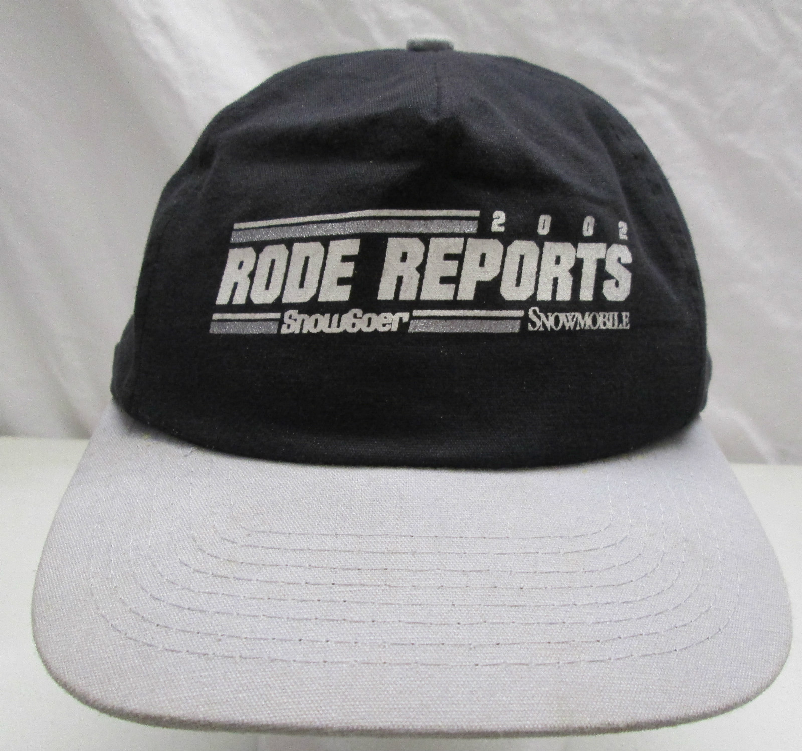 2002 Rode Reports Snow Goer Snowmobile Hat Adjustable Black & Gray | eBay