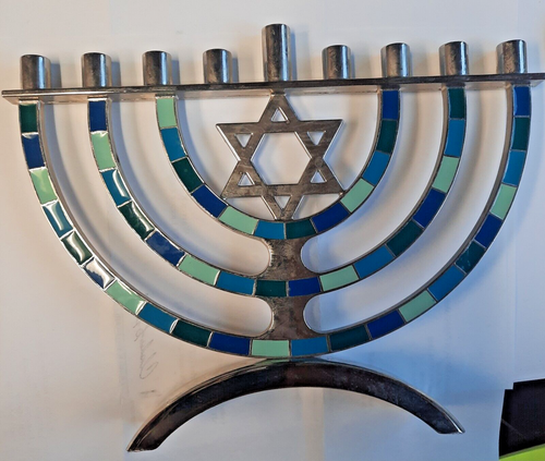 Hanukkah Menorah Star of David Chanukah Chag Sameach 8 Days | eBay
