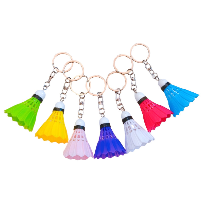 5Pcs Mini Badminton Keychain Sport Pendant Car Keyring Backpack Charms ...