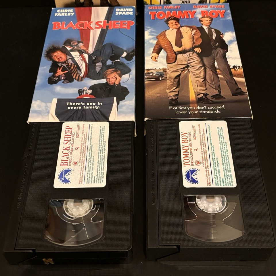 Chris Farley 4 VHS Lot Tommy Boy Black Sheep Almost Heroes Beverley ...