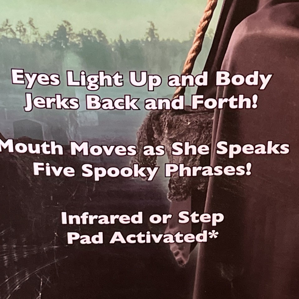 Spirit Halloween Swinging Swamp Hag Witch Large Animated Prop With Box ...