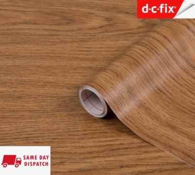 D C FIX MEDIUM OAK SELF ADHESIVE VINYL WRAP FILM KITCHEN WORKTOPS | eBay UK