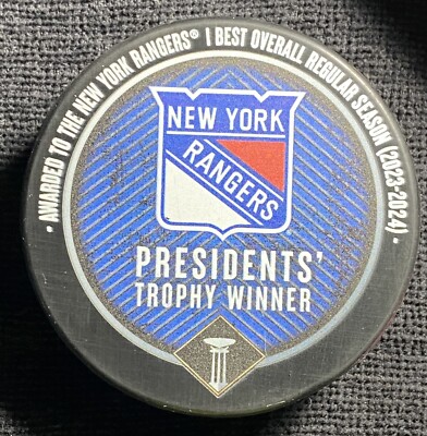 2024 NEW YORK RANGERS PRESIDENTS TROPHY WINNER PUCK *IN STOCK!* | eBay