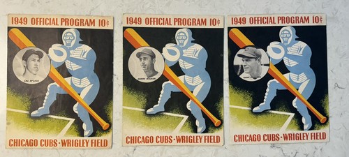 1949 Chicago Cubs Scorecard Lot Of 3 Different Wrigley Field | eBay