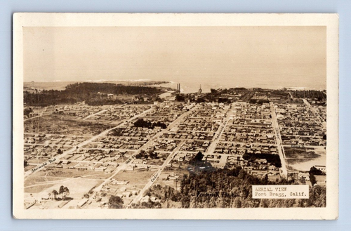 RPPC 1930'S. FORT BRAGG, CALIF. AERIAL VIEW. POSTCARD RC24 | eBay
