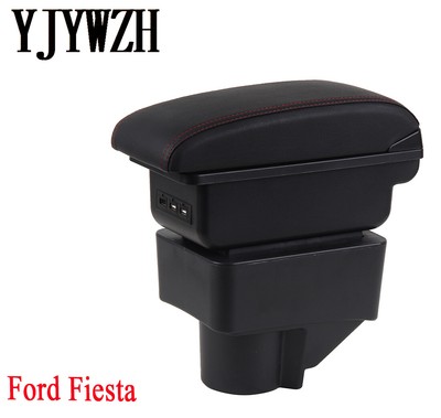 Armrest Console Storage Box For Ford Fiesta 2008-2018 Double Layer Arm ...