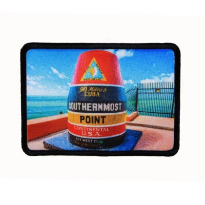 Southernmost Point Patch Key West Florida Travel Dye Sublimation IronOn ...