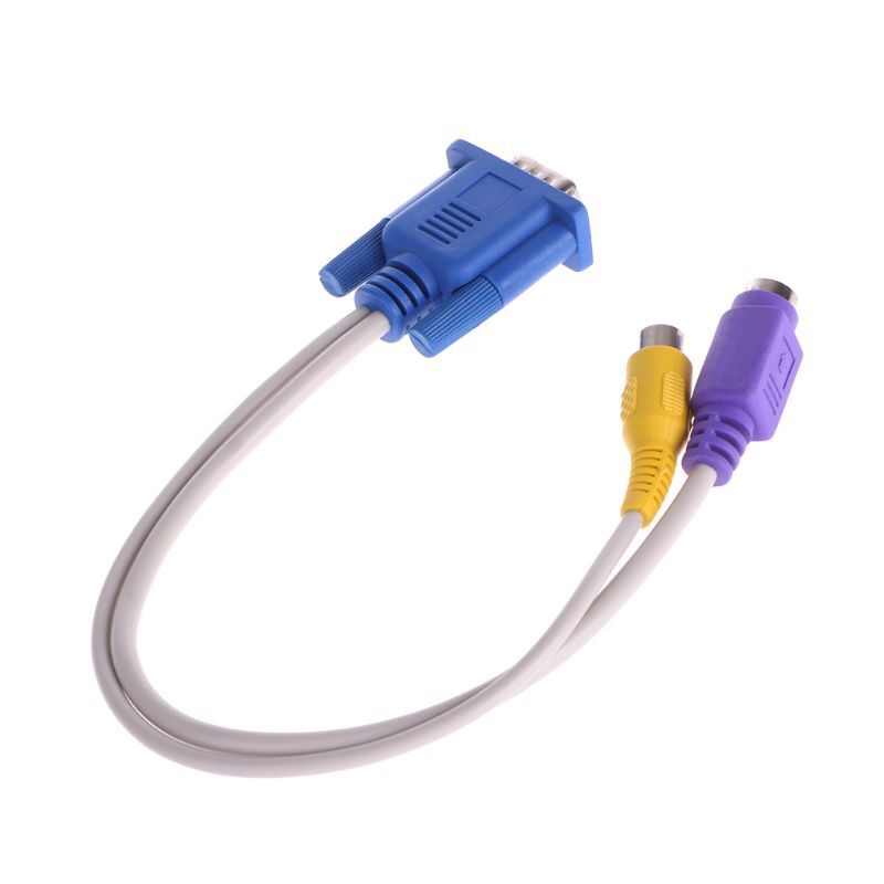 Video Cable VGA Male to TV S-Video RCA AV Converter Cable Adapter for ...