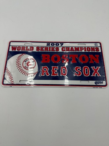 2007 BOSTON RED SOX license plate World Series Champions MLBP genuine ...