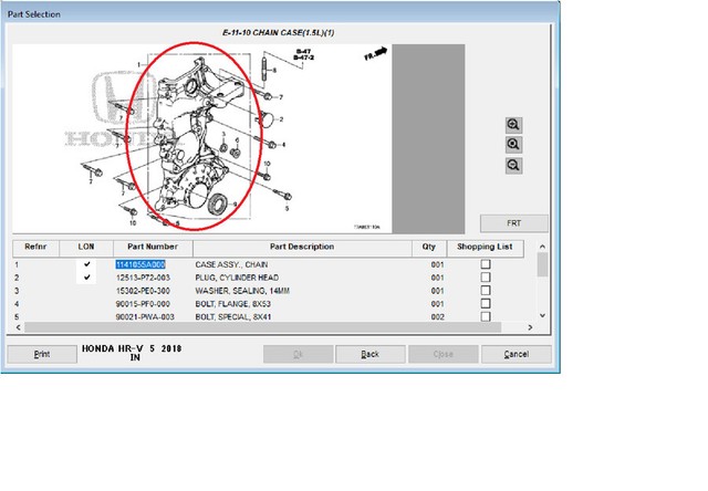 Genuine Honda HR-V 2015-2020 Engine Timing Chain Cover 11410-55A-000 ...
