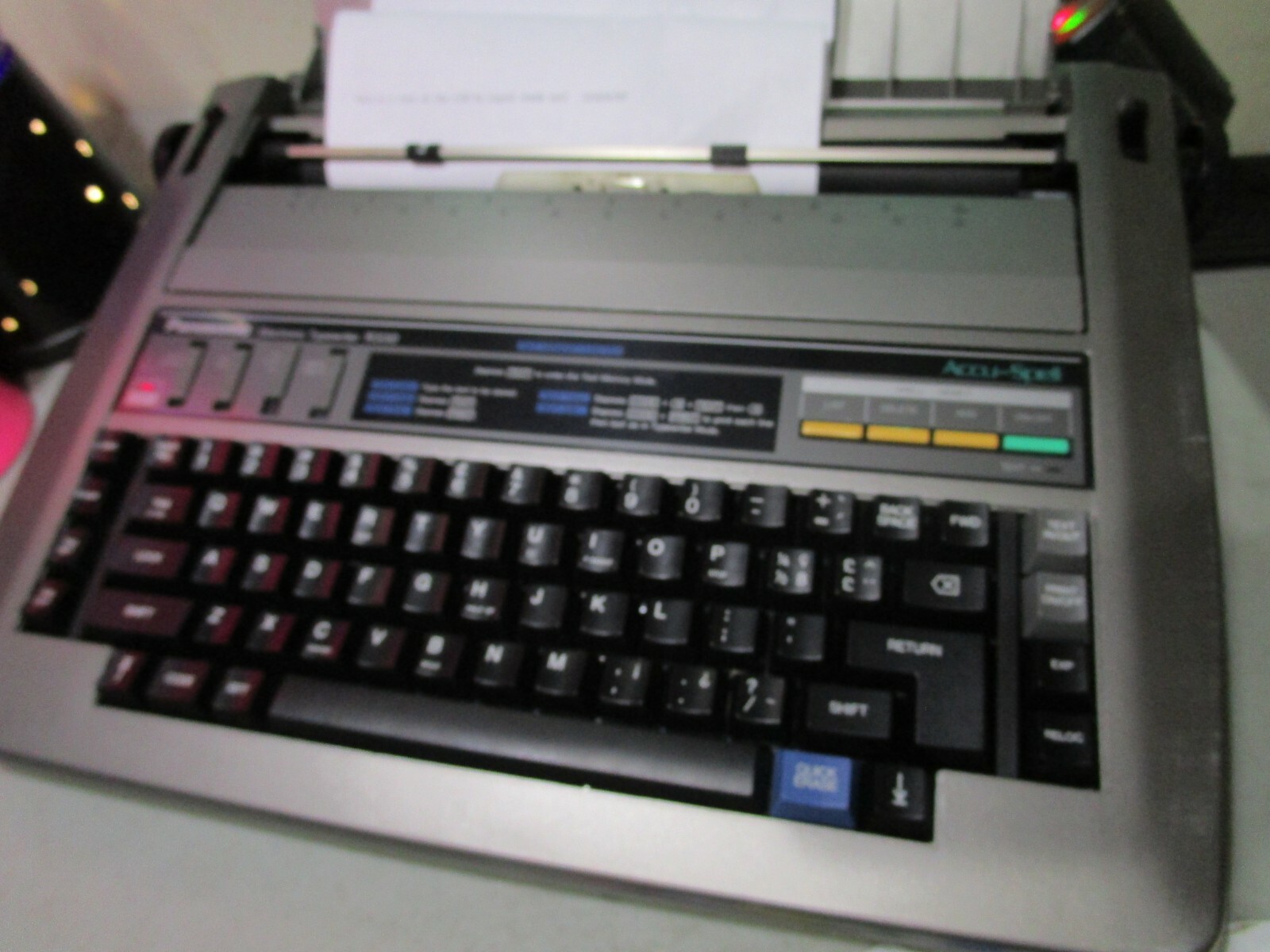 Panasonic Kx-r330 Electronic Typewriter PC Keyboard Spell Check Text ...