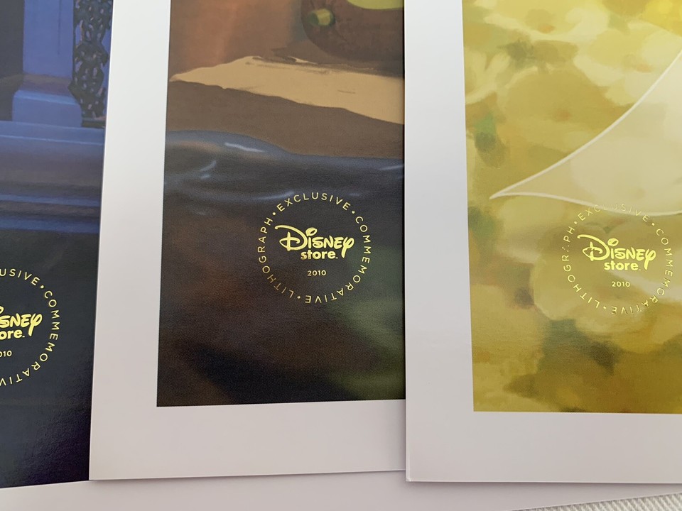 4 Disney - Commemorative LITHOGRAPHS The Princess & The Frog 14"X10 ...