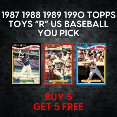 1987 1988 1989 1990 Topps Toys "R" Us Rookies - YOU PICK - Complete ...