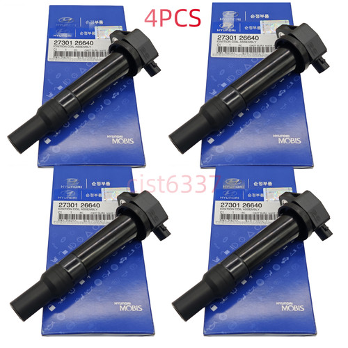 4PCS Ignition Coil for 2006-2011 Hyundai Accent Kia Rio Rio5 2730126640 ...