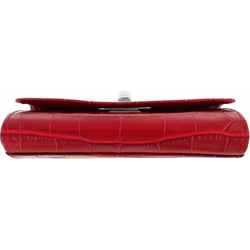 NWT Brighton MINGLE Red Cross Body Leather Medium Tech Wallet MSRP $155 ...