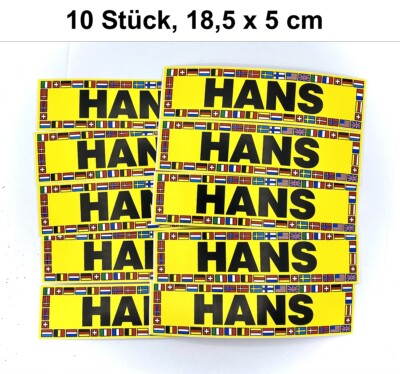 10x Sticker Name Hans Autocollant de Voiture Plaque Du Nom ...