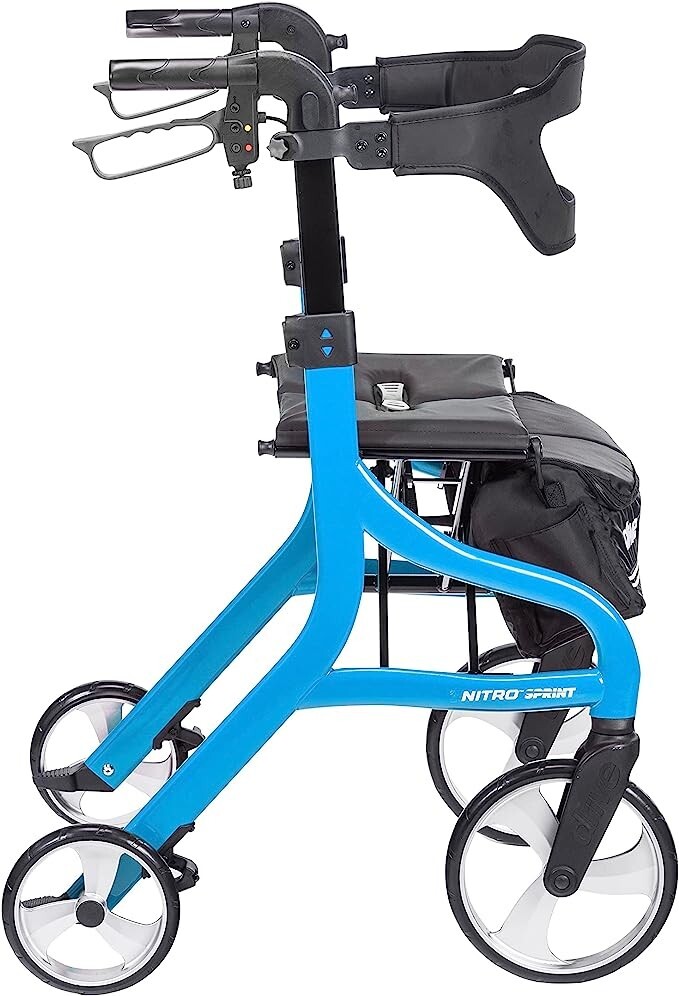 Drive Medical Nitro Sprint Rollator Tall Blue Model 10266BL-T | eBay