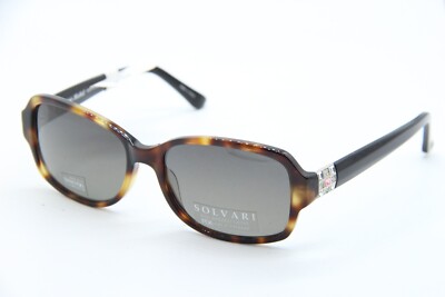 NEW SOLVARI SAINT MICHEL SWAROVSKI TORTOISE BLACK AUTHENTIC SUNGLASSES ...