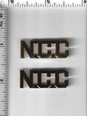 Norwalk Community College "NCC" (Connecticut) Collar Brass Set - screw ...