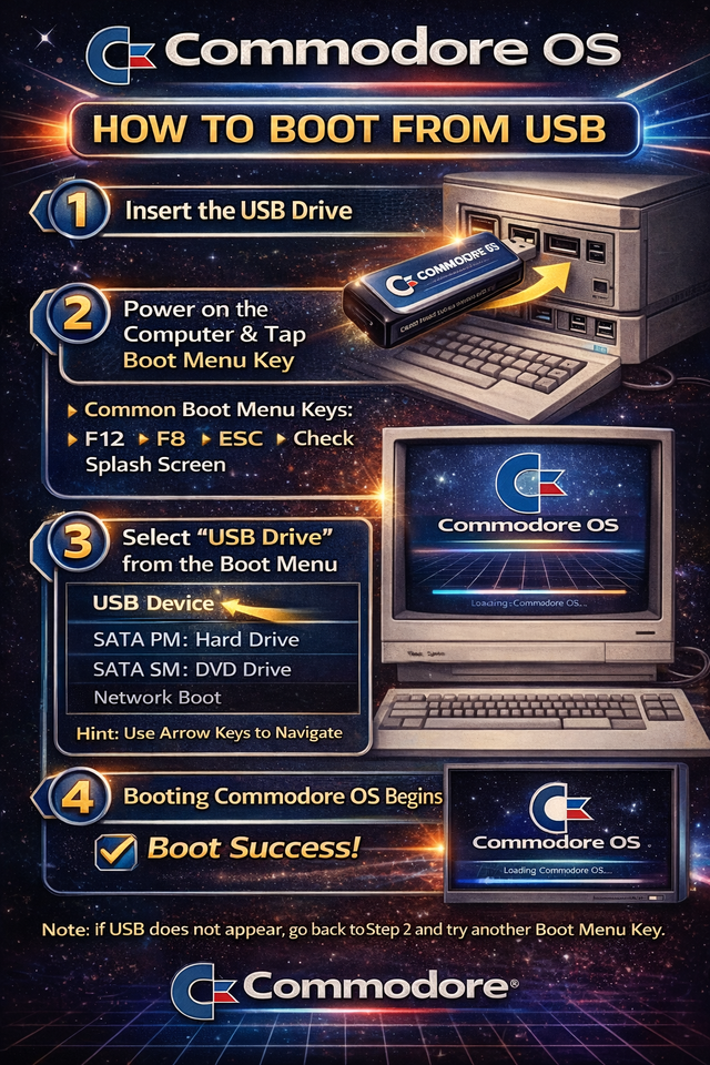 Commodore OS Vision 3.0 | Bootable USB Install | Linux Gaming OS | eBay