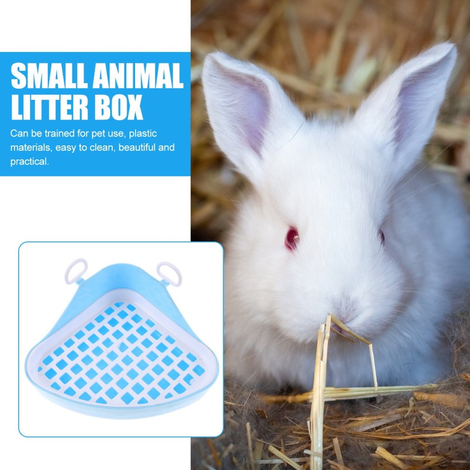 Triangle Shaped Plastic Litter Box Pet Toilet Tray for Small Animals ...