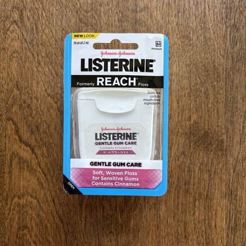 J & J Listerine Reach Gentle Gum Care Floss Cinnamon Mint Woven 50 ...