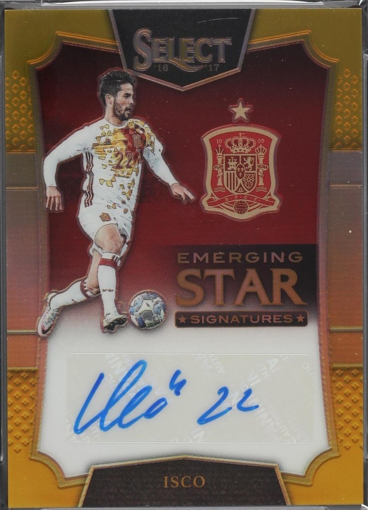 2016-17 Panini Select - Emerging Star Signatures Isco #ES-I Gold Prizm ...