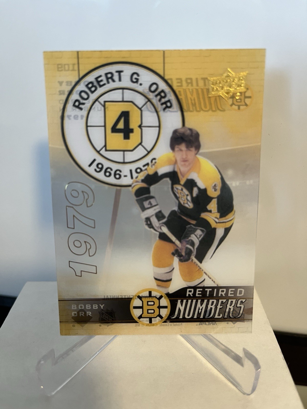 2023-24 #109 Bobby Orr Acetate Retired Numbers Boston Bruins Centennial ...