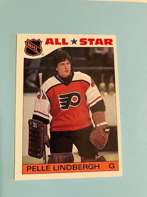 1985-86 Topps Hockey All Star Sticker Pelle Lindbergh #6 Phila Flyers ...
