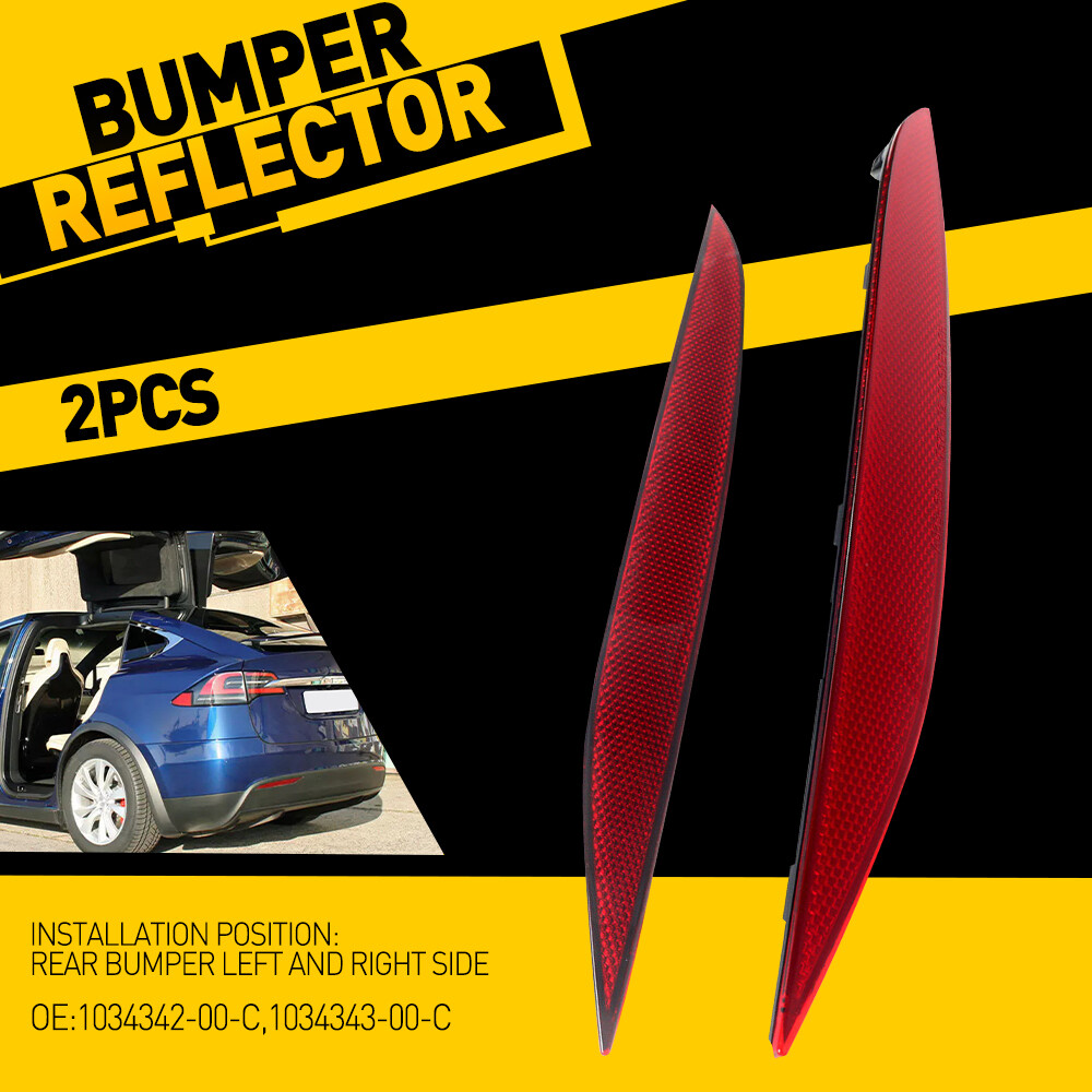 Rear Bumper Reflector Lights Red For Tesla Model X 2016 2017 2018 19 20 ...