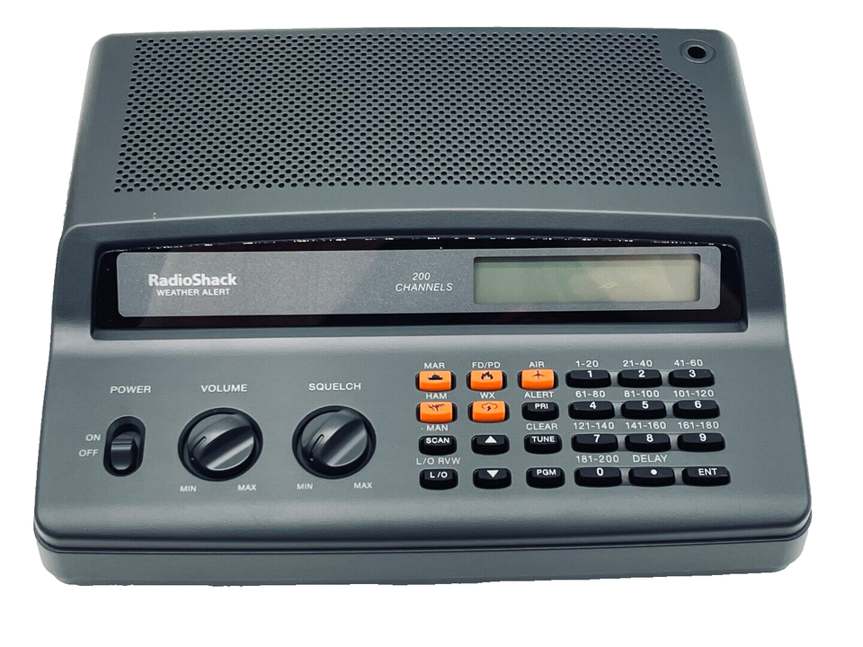 RadioShack PRO-2018 Desktop Scanner 200 Channel VHF UHF Aircraft Police ...