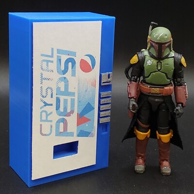 CUSTOM CRYSTAL PEPSI VENDING MACHINE 3.75" 1:18 GI JOE STAR WARS FIGURE ...