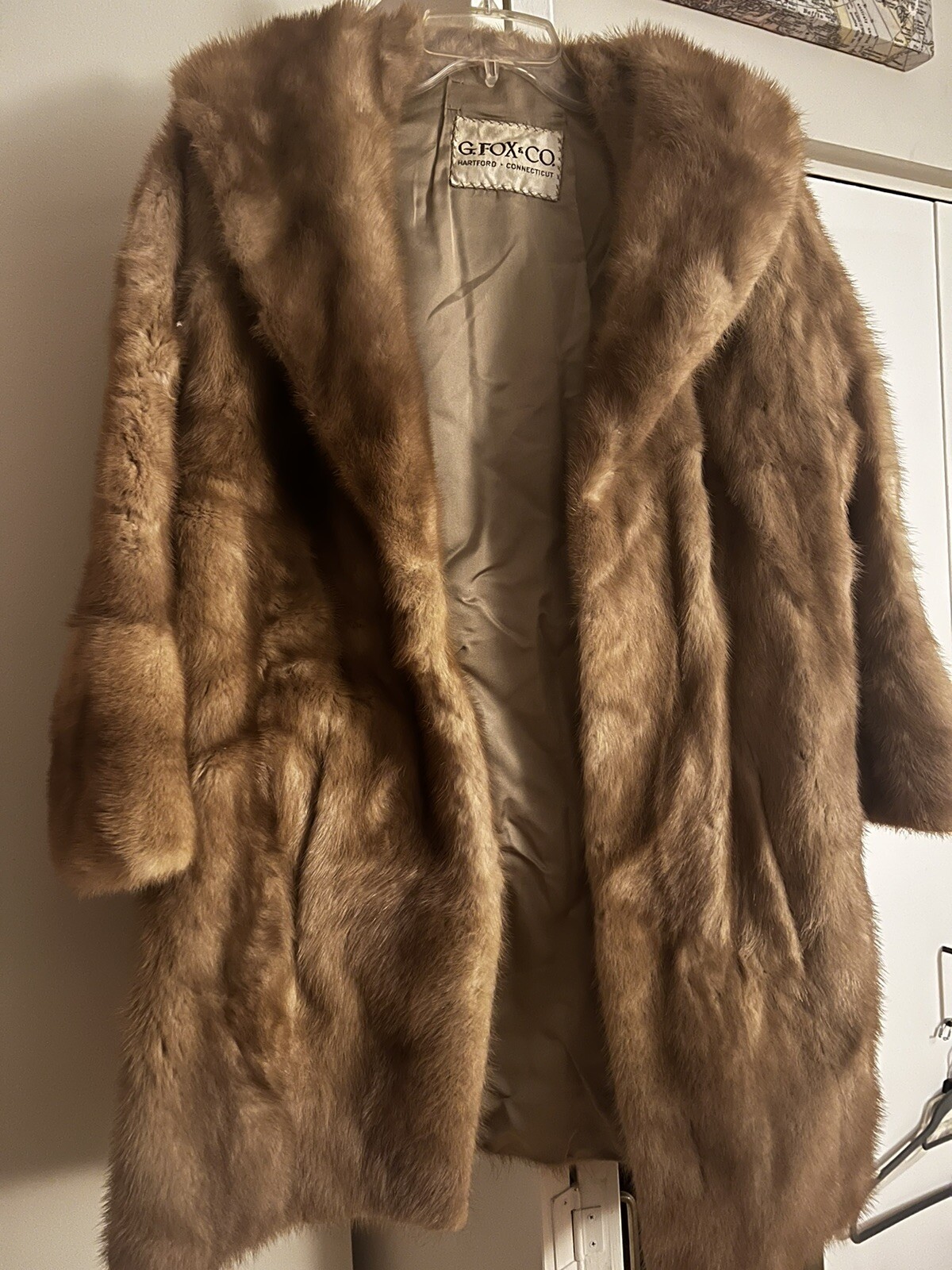 Vintage G. Fox & Co Rich Minx Fur Coat Size S/M - Gem