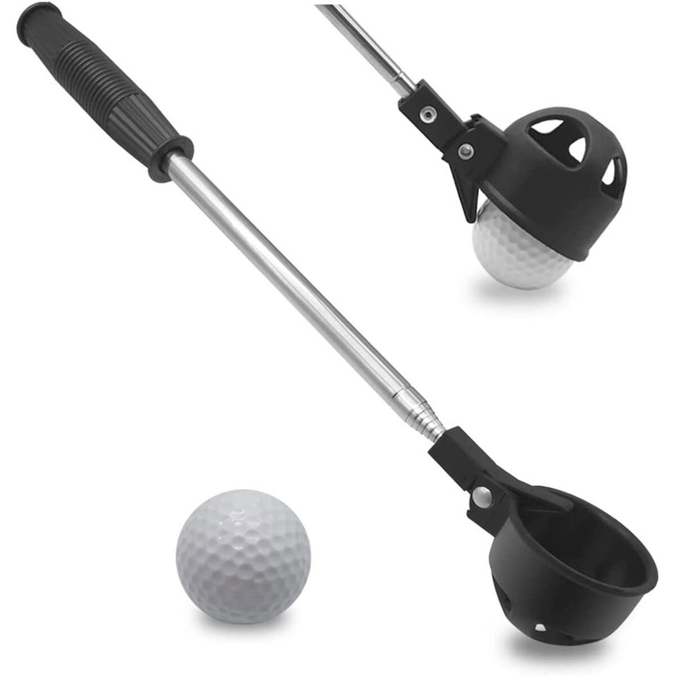 2m Telescopic Pocket Golf Ball Pick-Up Compact Retriever Automatic Lock ...