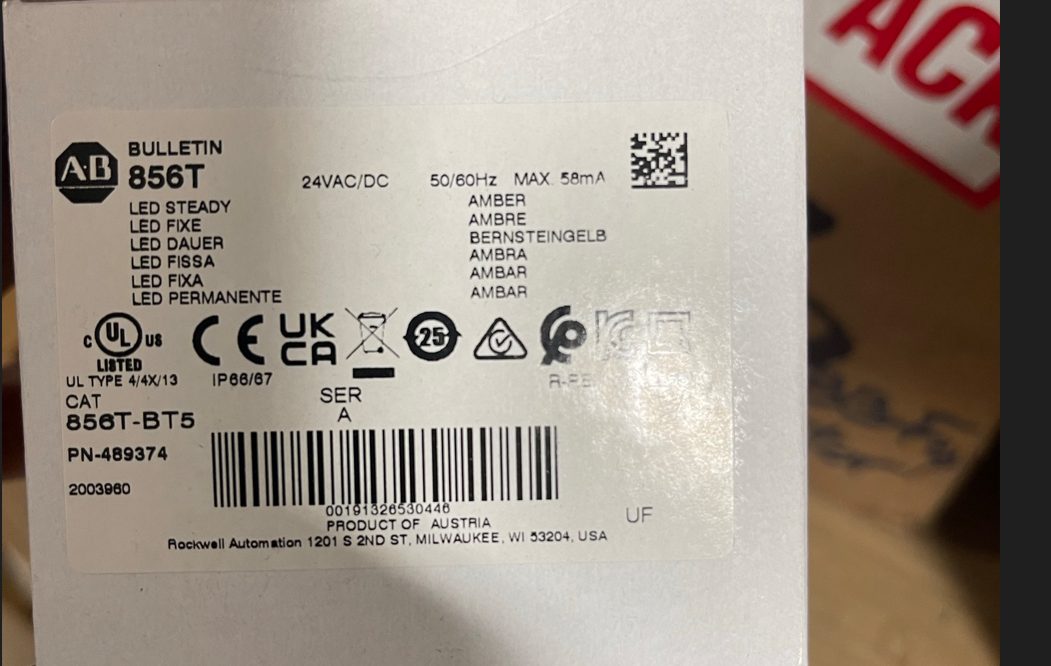 NEW ALLEN BRADLEY 856T-BT5 STACK LIGHT SERIES A 856TBT5 SER.A | eBay