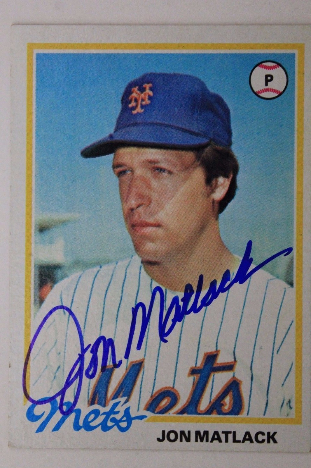 JON MATLACK NY METS 1972 ROY Autographed 1978 Topps #25 Signed Card 16F ...